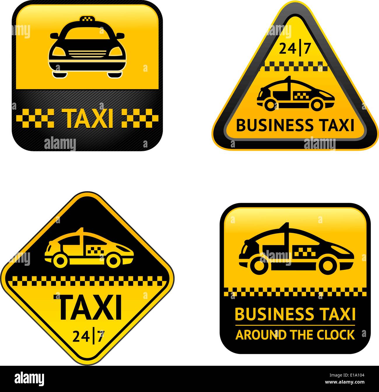 Taxi cab set labels, vector design element Stock Vector Image & Art - Alamy
