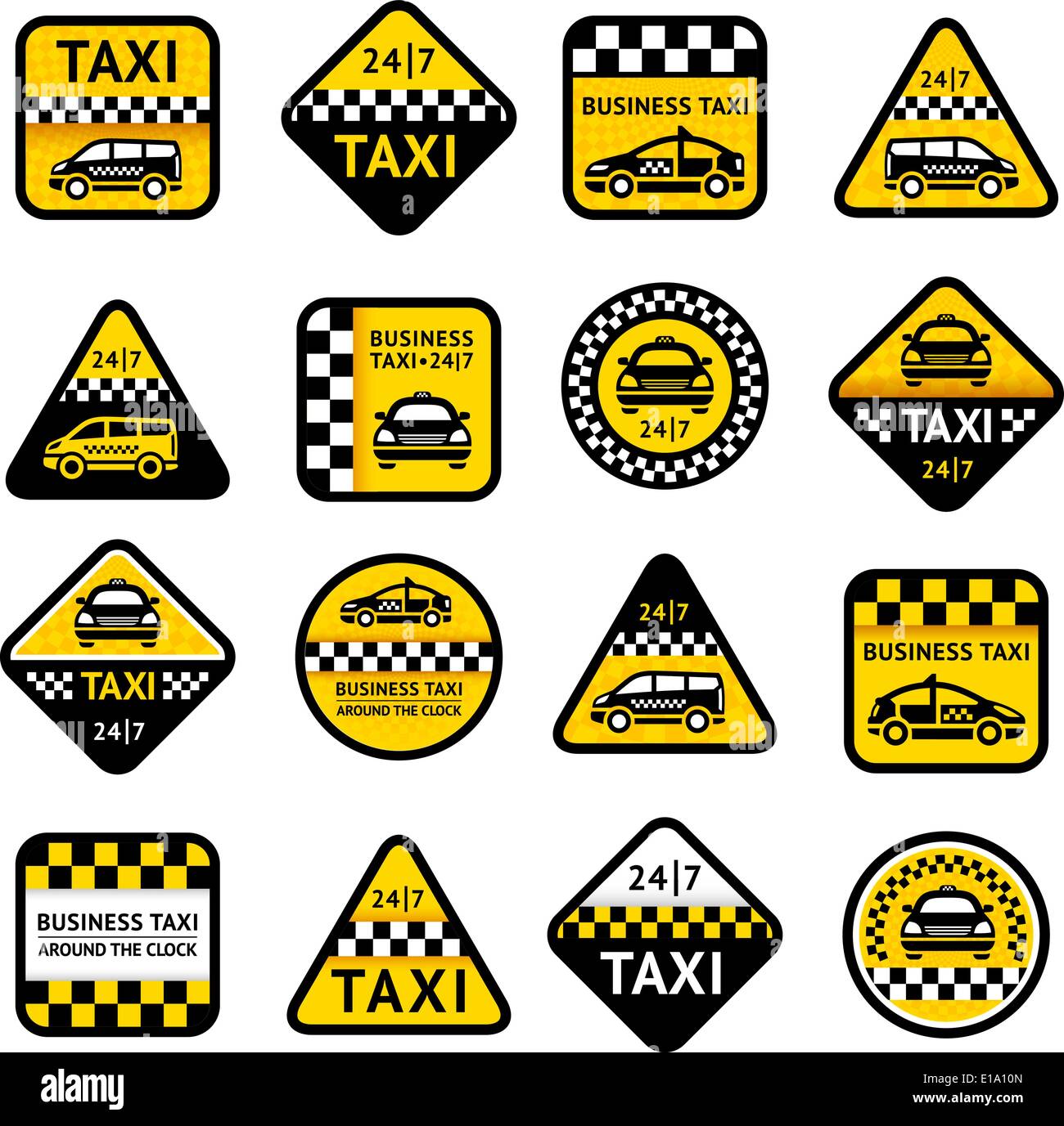 Taxi set labels, vector illustration 10eps Stock Vector Image & Art - Alamy