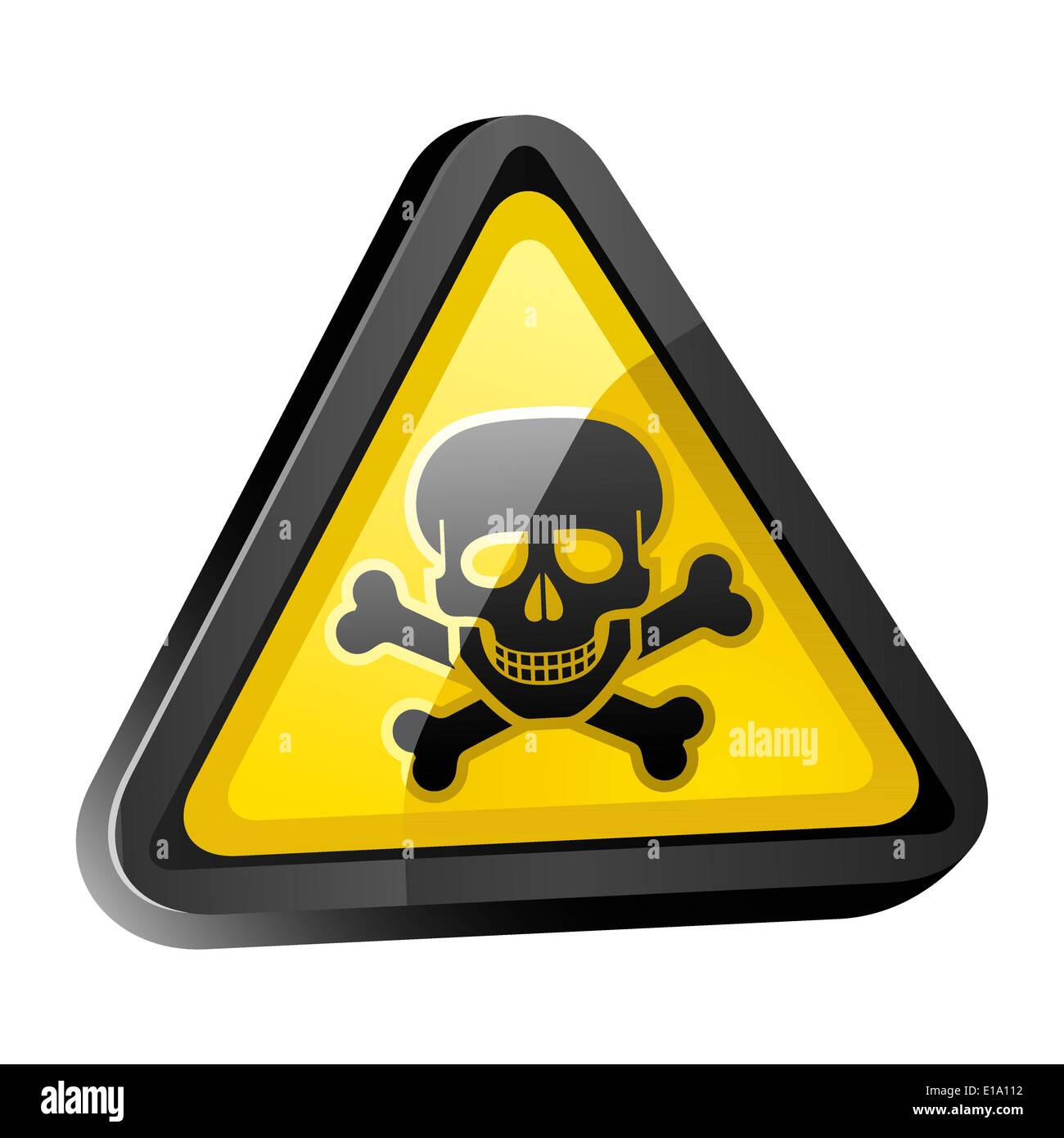 Skull road sign triangle warning hi-res stock photography and images ...