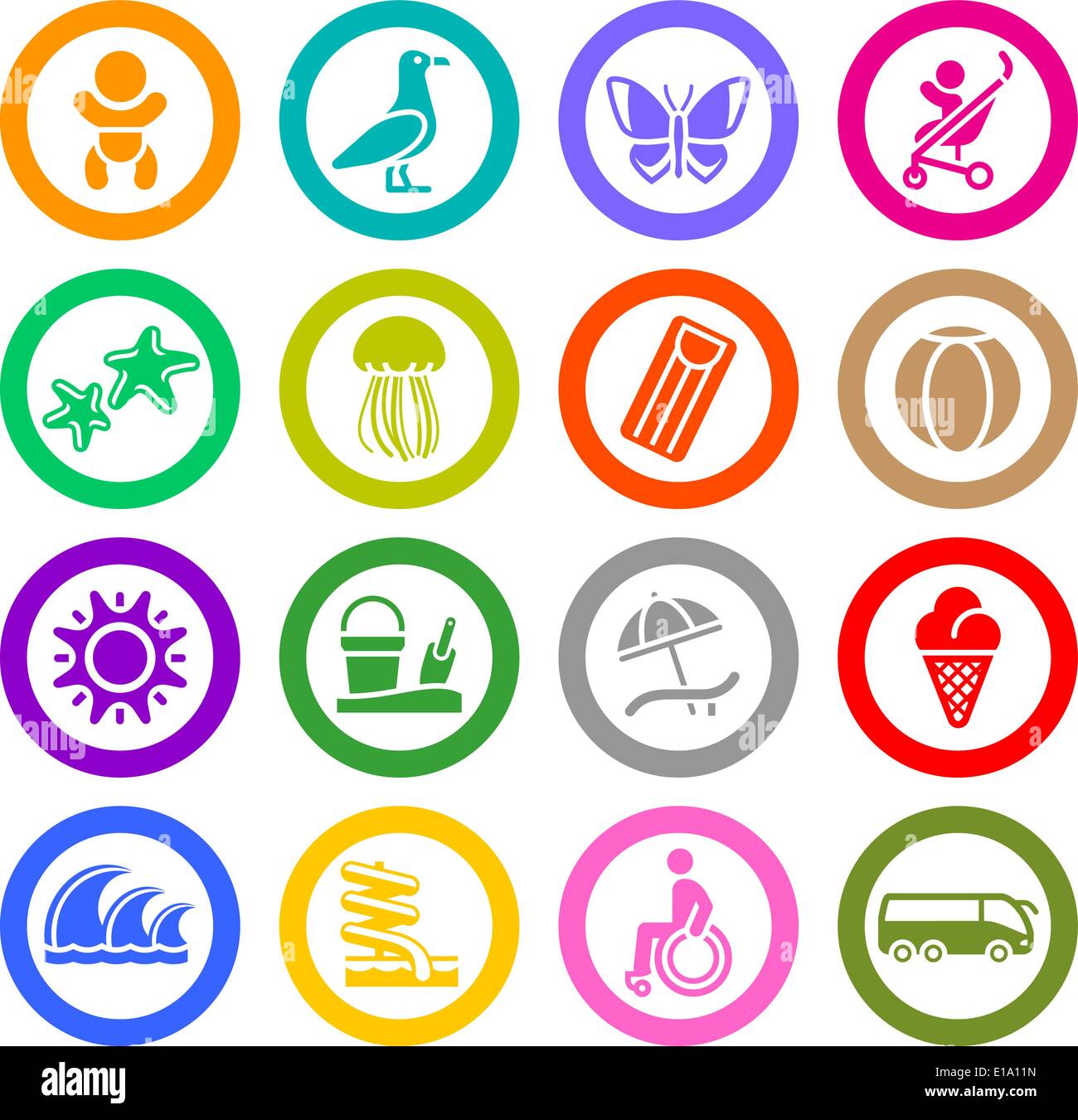 Tourism icons set, vector illustration Stock Vector Image & Art - Alamy