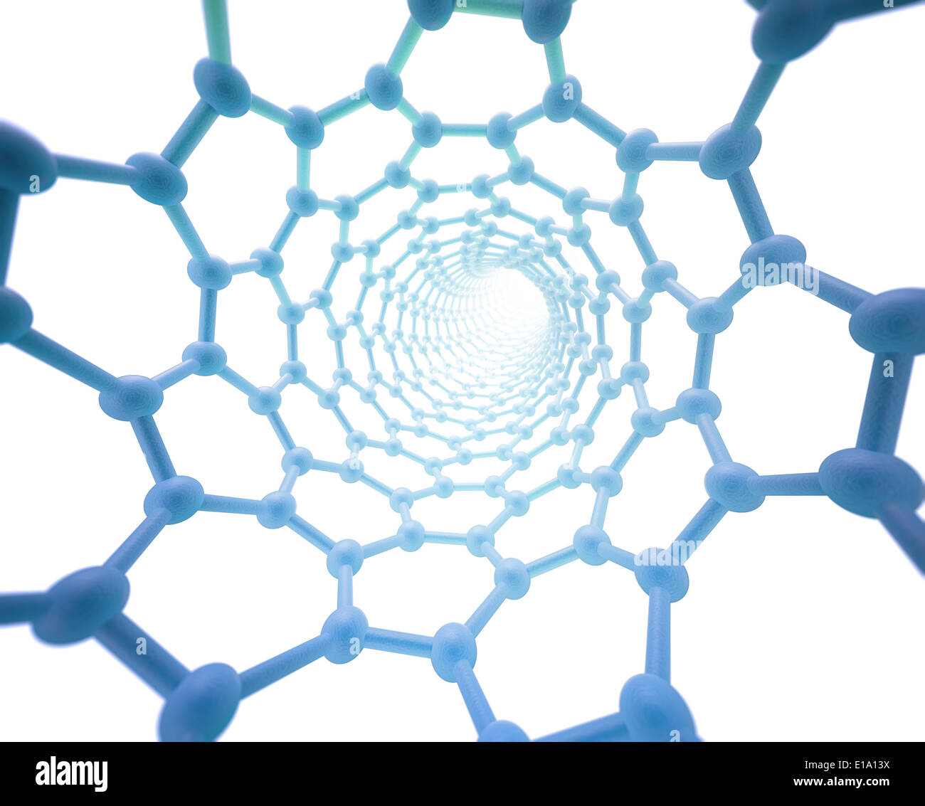 Carbon nanotube structure - nano technology illustration Stock Photo ...