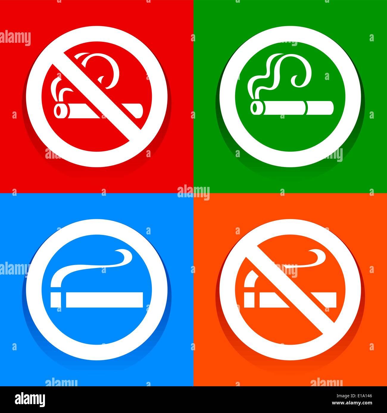 No smoking area - Stickers, vector illustration Stock Vector Image ...