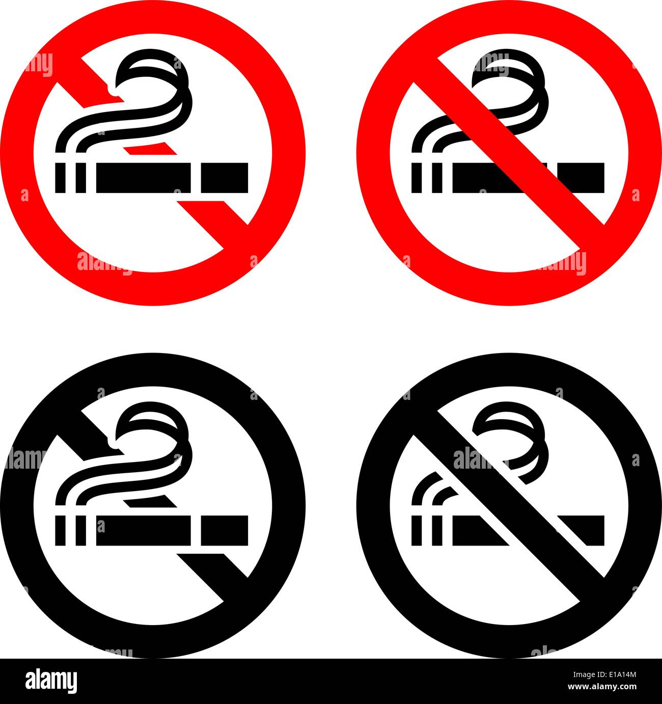 Smoking area set symbols, not allowed sign Stock Vector Image & Art - Alamy