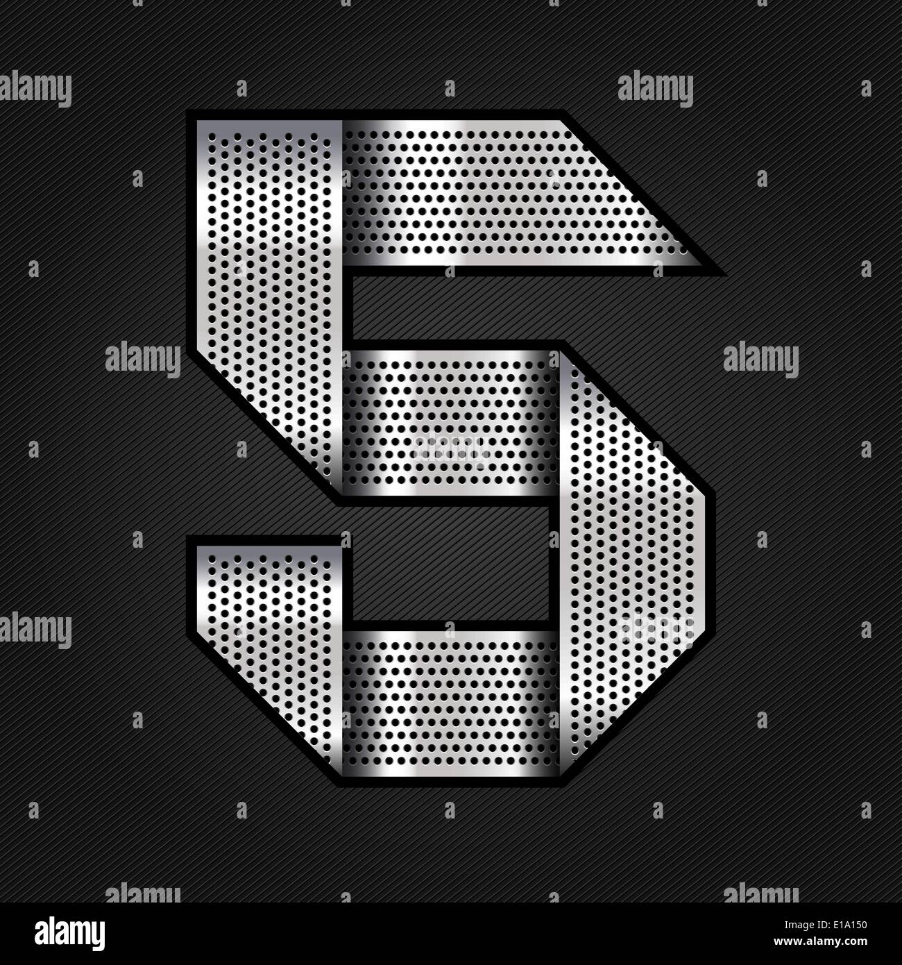 Number metallic chromium ribbon - 5 - five Stock Vector Image & Art - Alamy