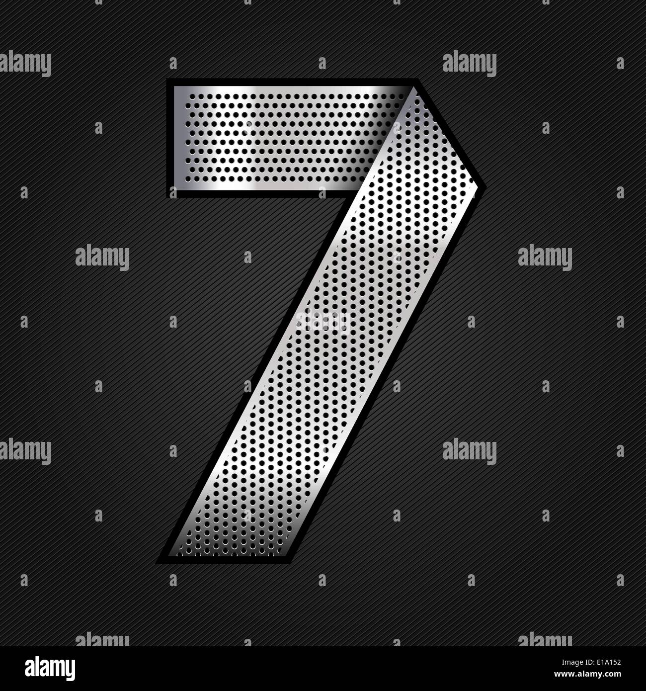 Number metallic chromium ribbon - 7 - seven Stock Vector Image & Art ...
