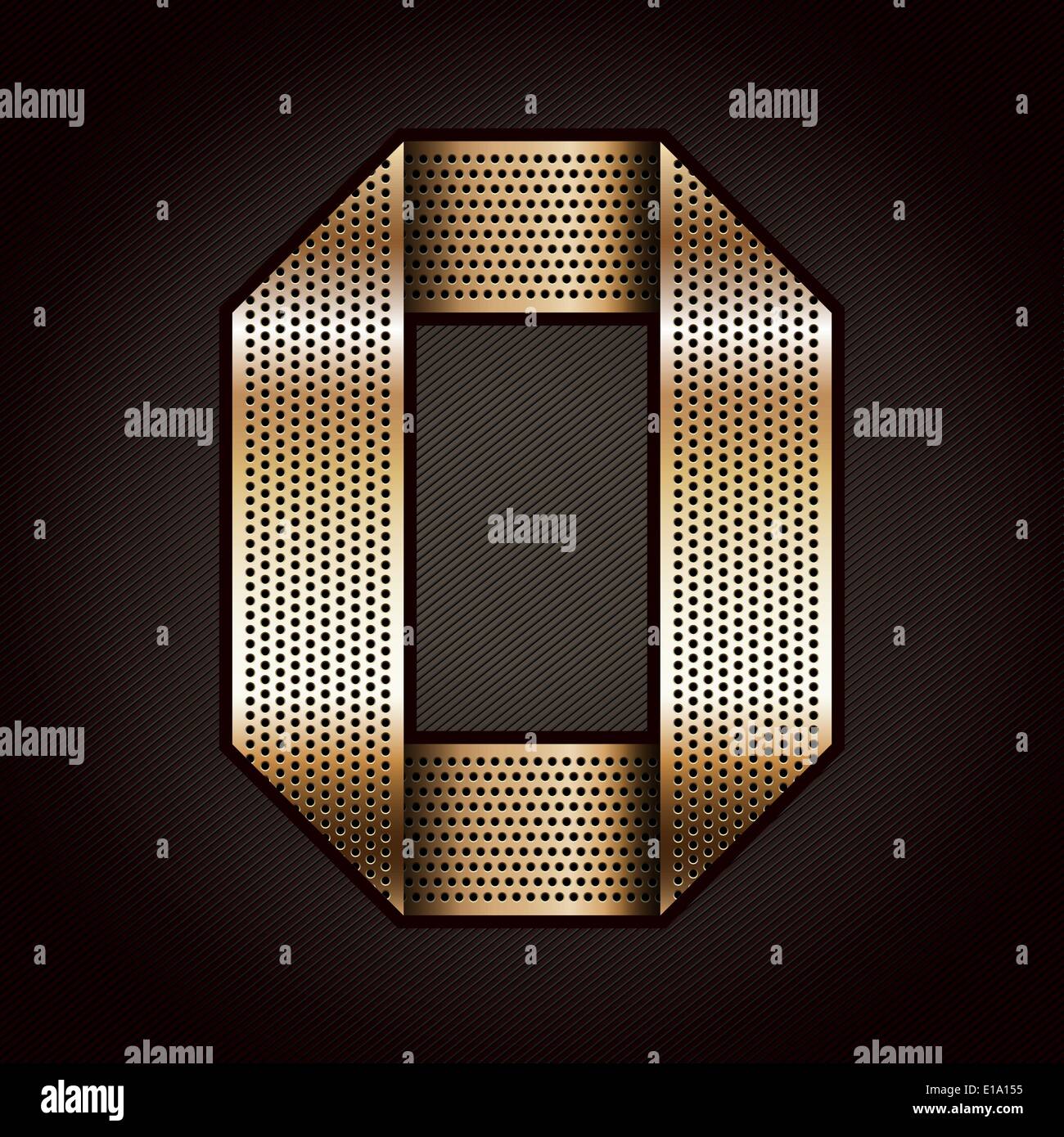 Gold metal number zero Stock Vector Images - Alamy