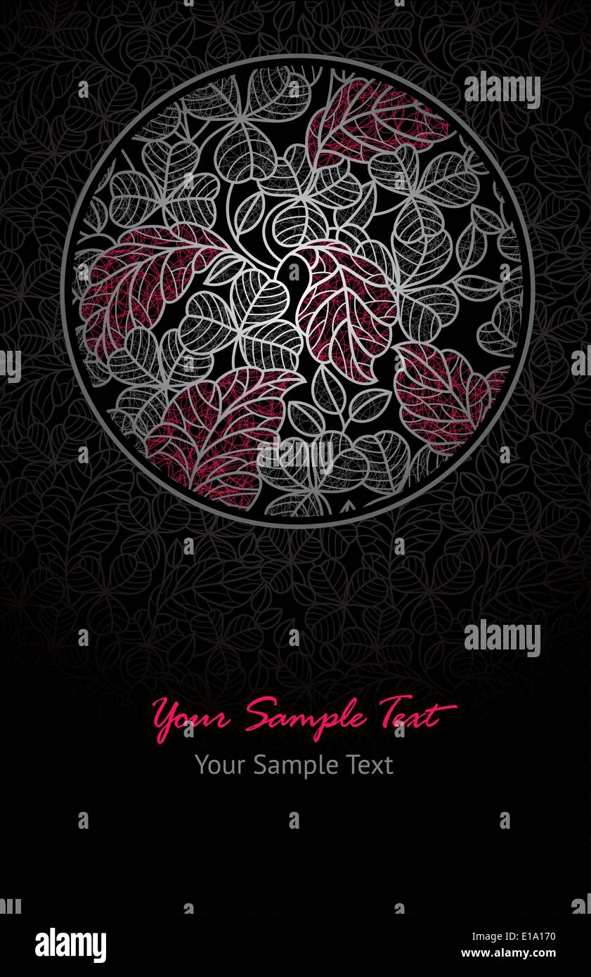 Ornamental background, leaf, design element. Perfect as invitation or ...