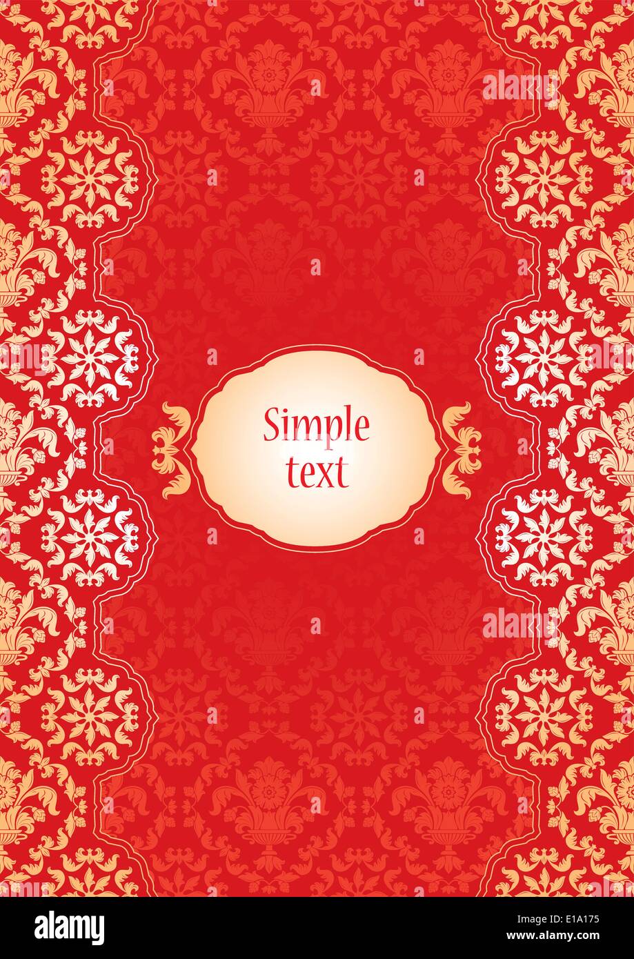 ornate frame - red and gold, lace Stock Vector Image & Art - Alamy