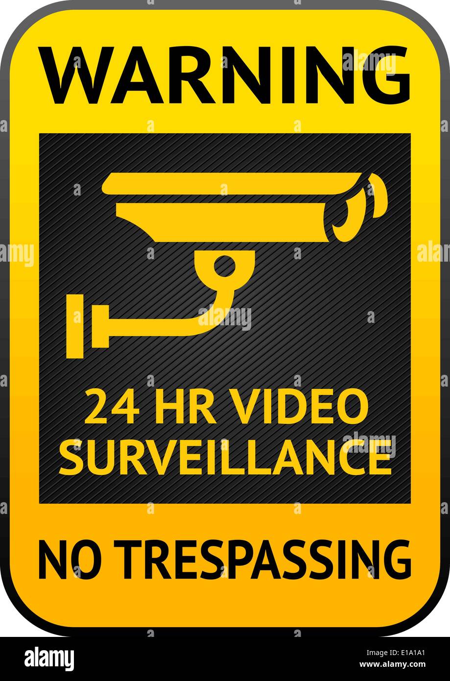 Warning Sticker for Security Alarm CCTV Camera Surveillance Stock ...