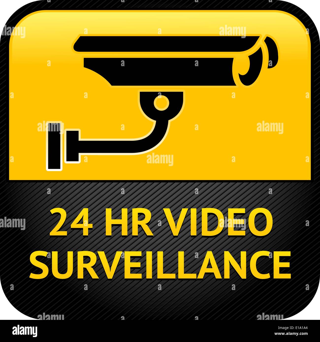 Warning Sticker for Security Alarm CCTV Camera Surveillance Stock ...