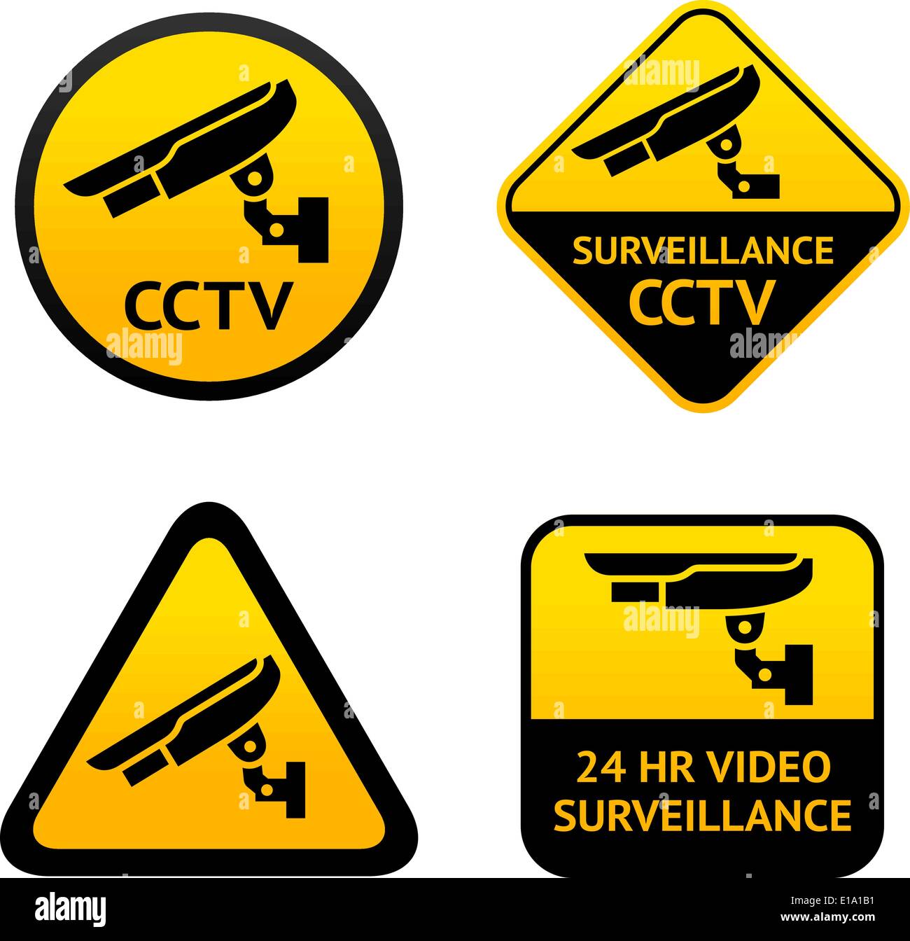 Video surveillance, set symbols. Vector illustration Stock Vector Image ...