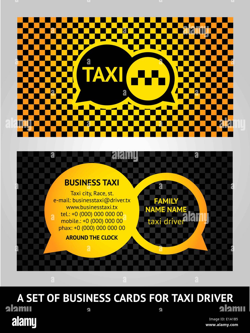 Visiting cards taxi, vector illustration 10eps Stock Vector Image & Art ...