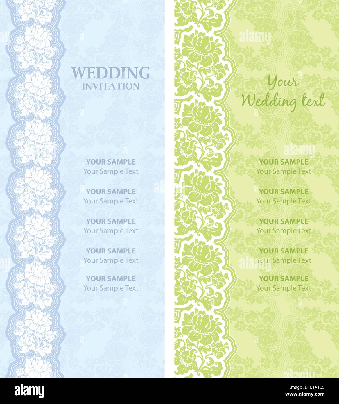 Wedding invitation template, vector design Stock Vector Image & Art - Alamy