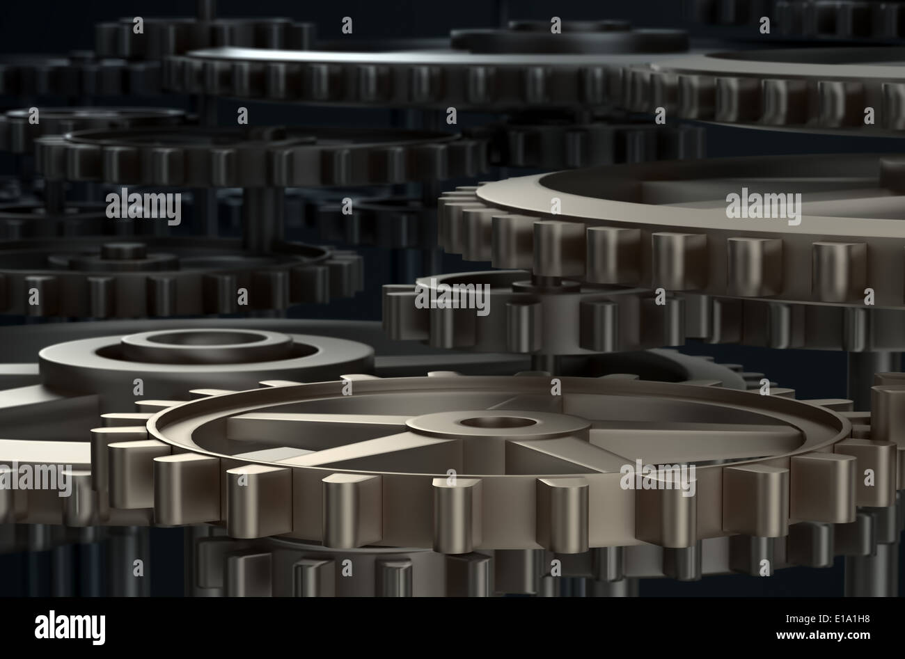 Abstract gears - industrial background illustration Stock Photo - Alamy