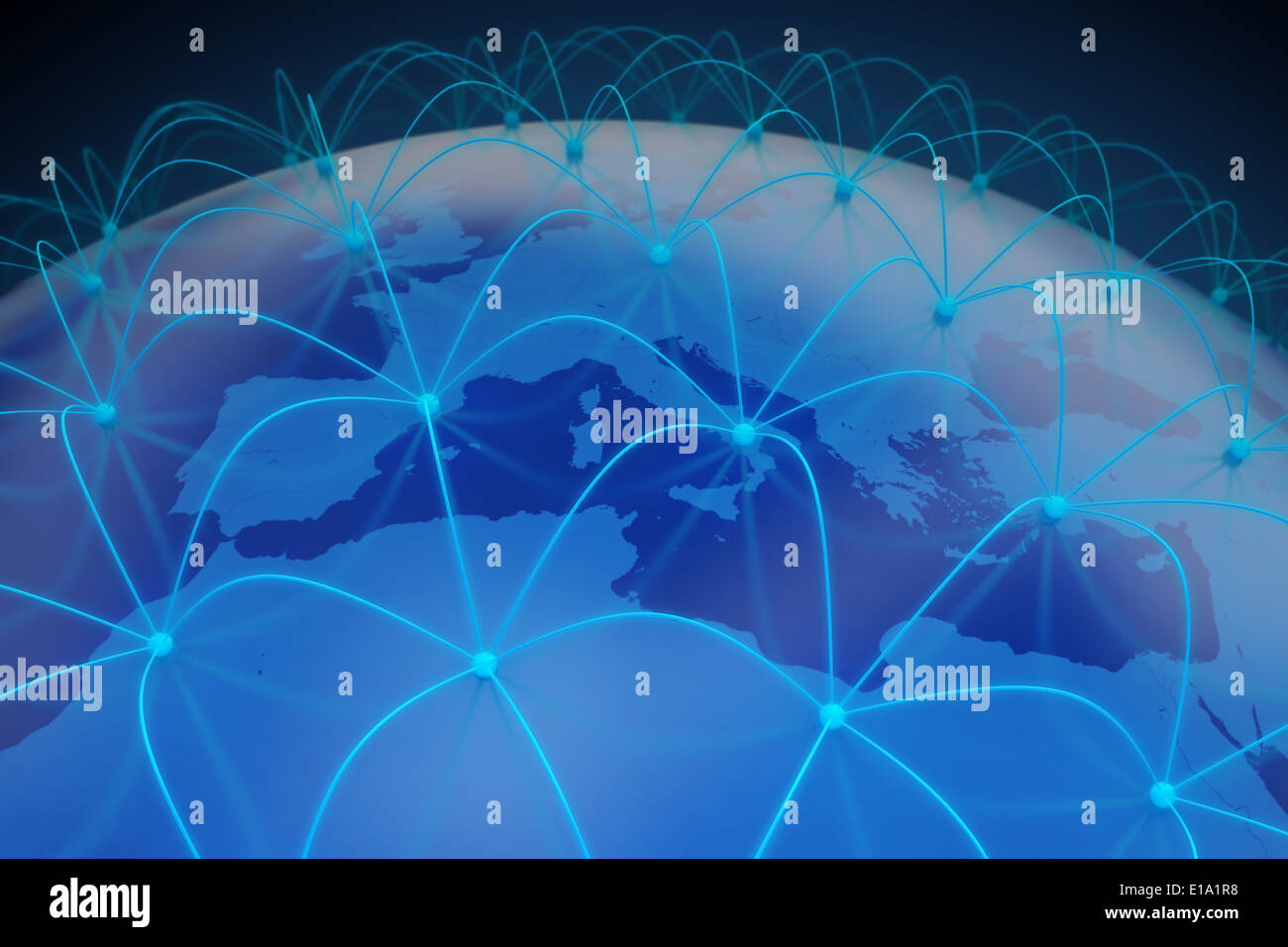 3D abstract mesh - networking concept Stock Photo - Alamy
