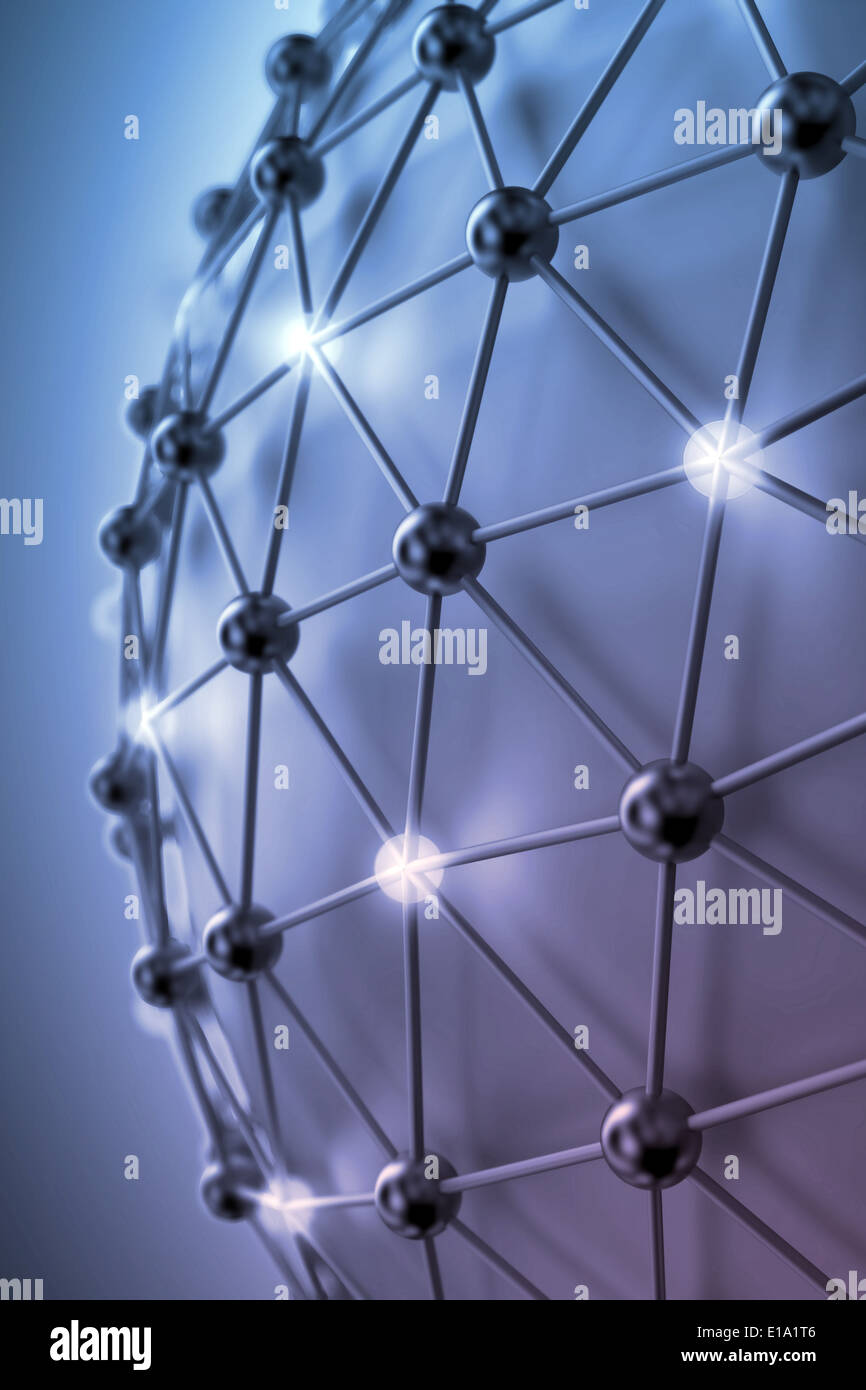 3D abstract mesh - networking concept Stock Photo - Alamy