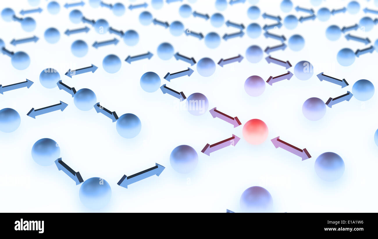 A conceptual network illustration - business to business and networking ...