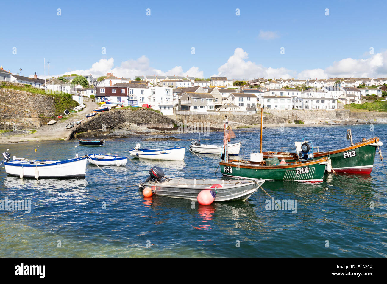 The small fishing and tourist destination of Portscatho in Cornwall ...
