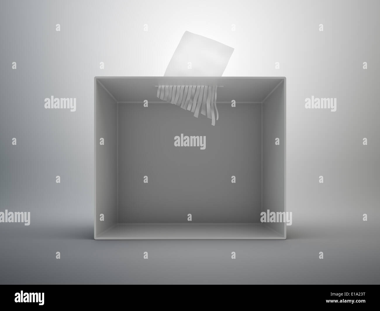 A clean sheet of paper being shredded into pieces Stock Photo - Alamy