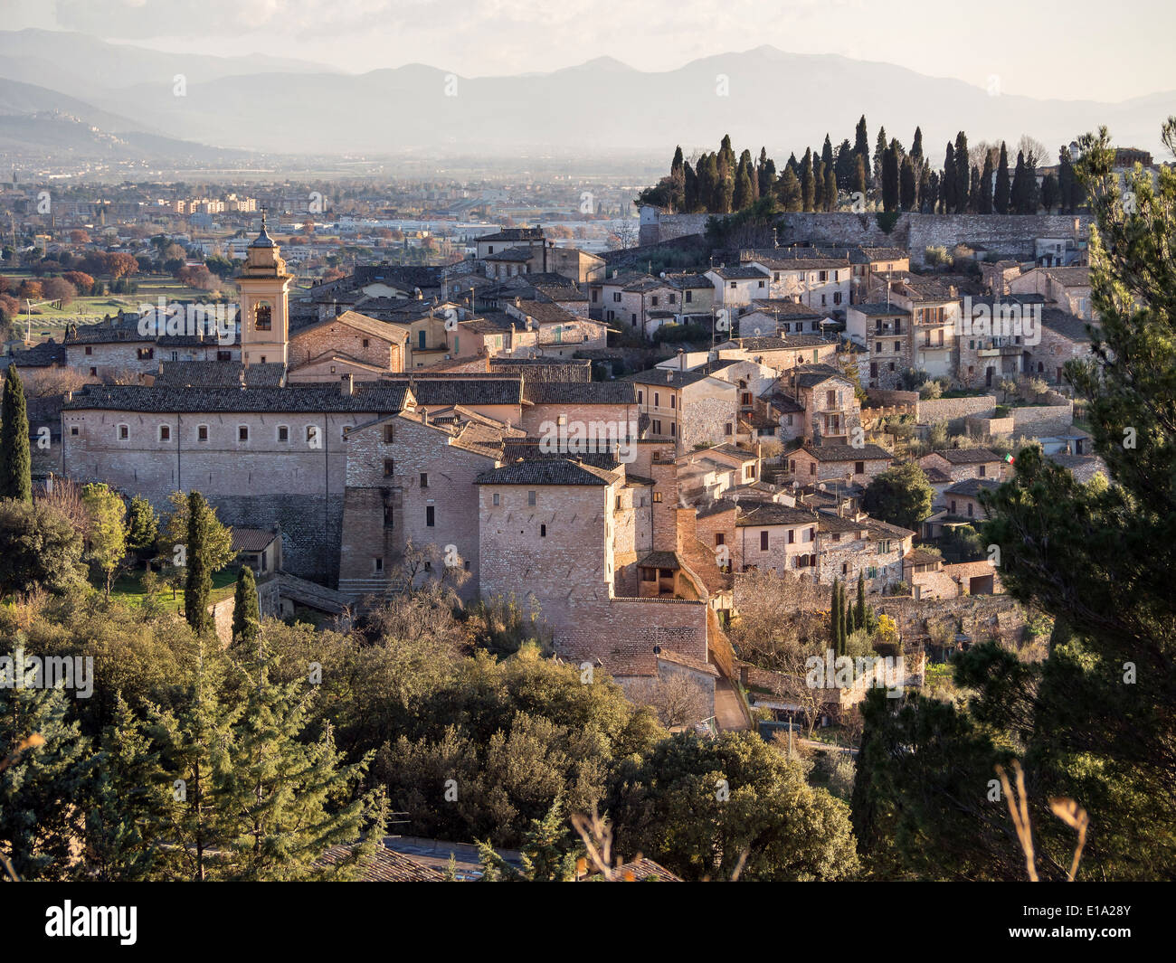 Panorama view of Spello, Umbria, Italy Stock Photo - Alamy