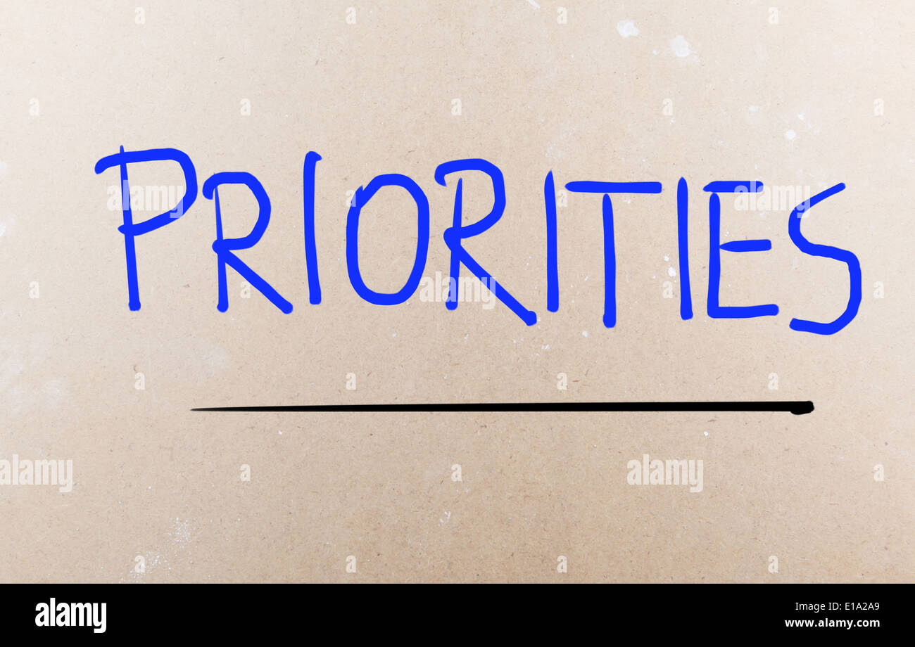 Set your priorities hi-res stock photography and images - Alamy