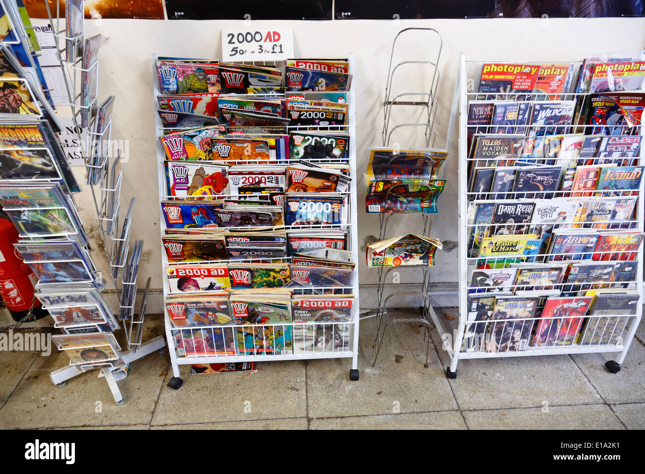 Second hand comics stall, UK Stock Photo - Alamy
