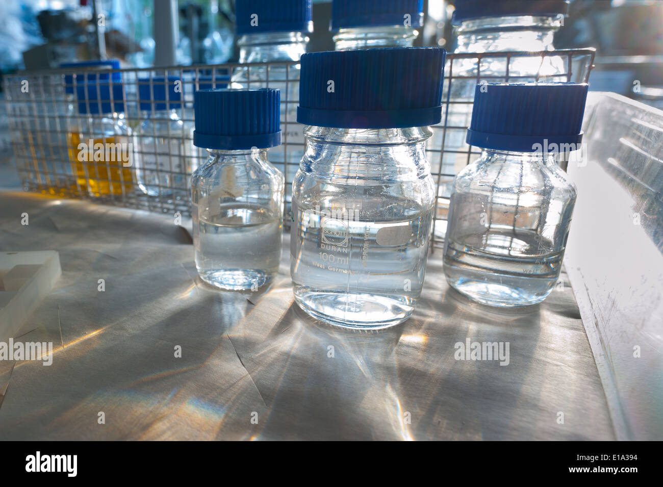 Scientific experiment solutions at molar concentration ready for ...