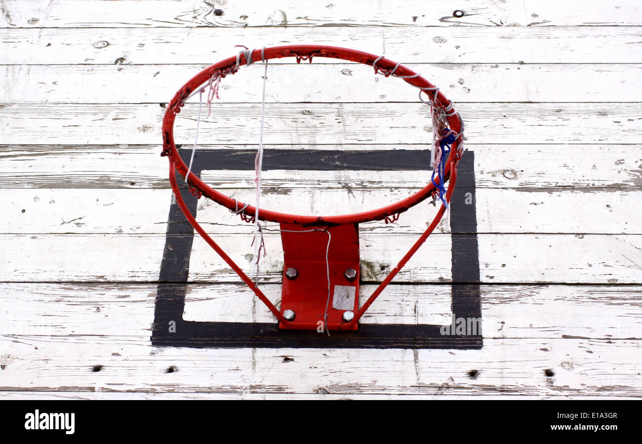 Closeup of the old abandoned basketball hoop Stock Photo - Alamy