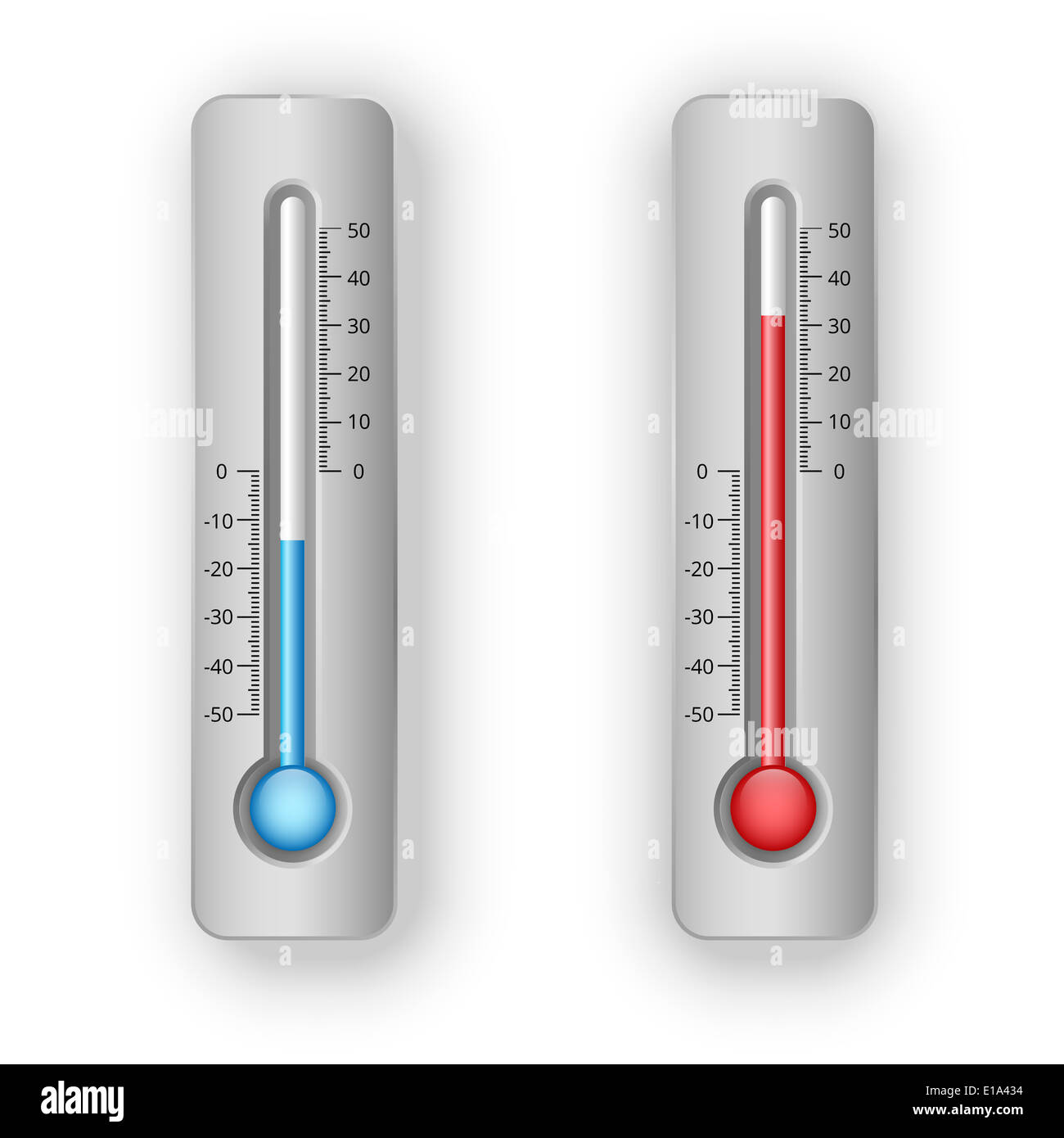illustration of thermometers Stock Photo - Alamy