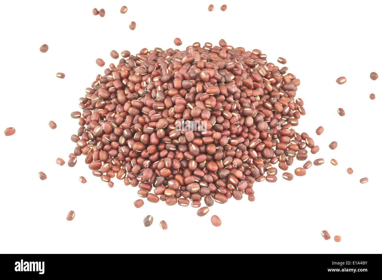Stack red dry bean are spread isolated with white background Stock ...