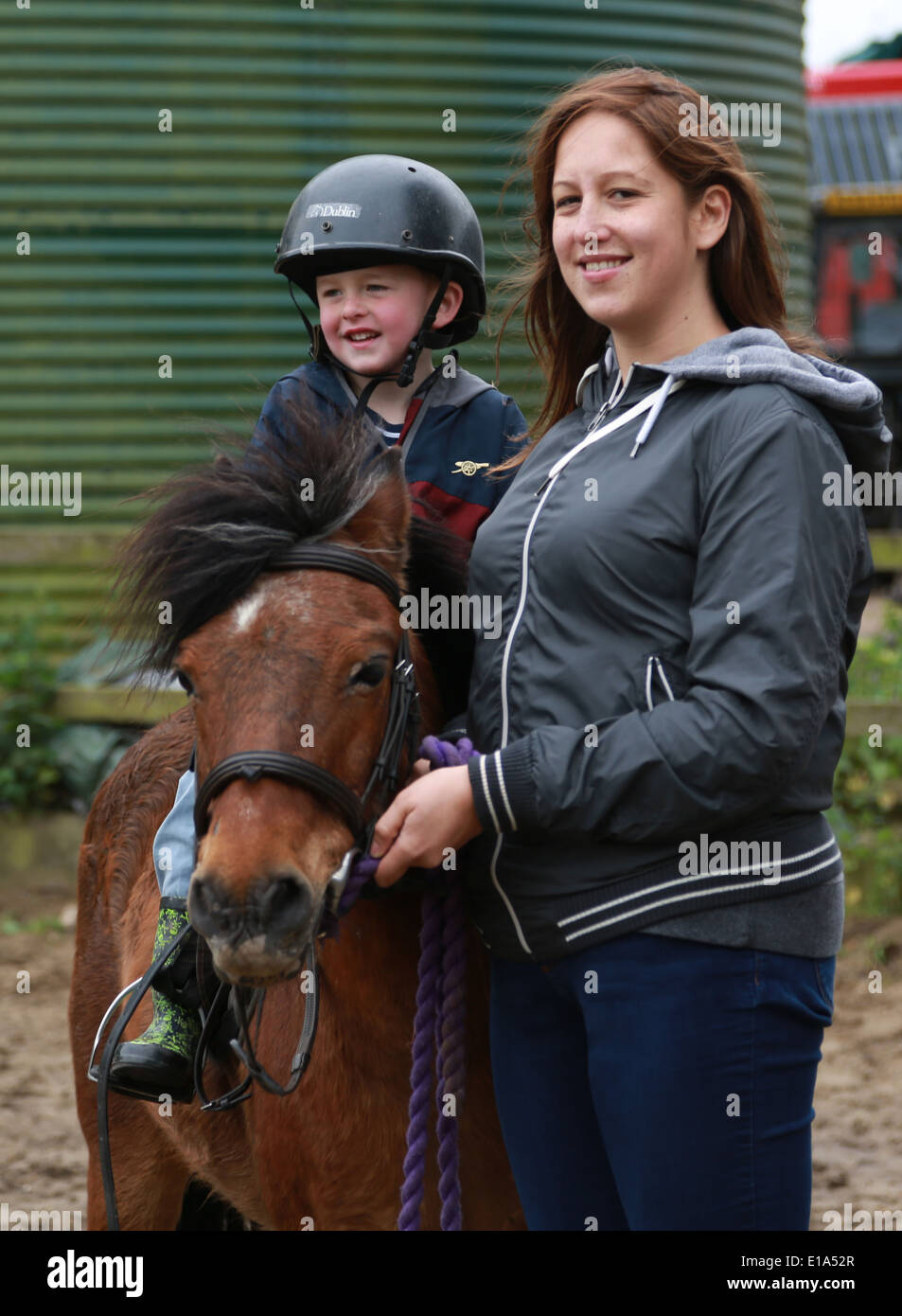 Horse Riding Lessons Stock Photo - Alamy