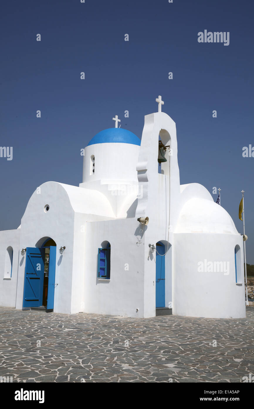 Beautiful greek style church in Cyprus Stock Photo - Alamy