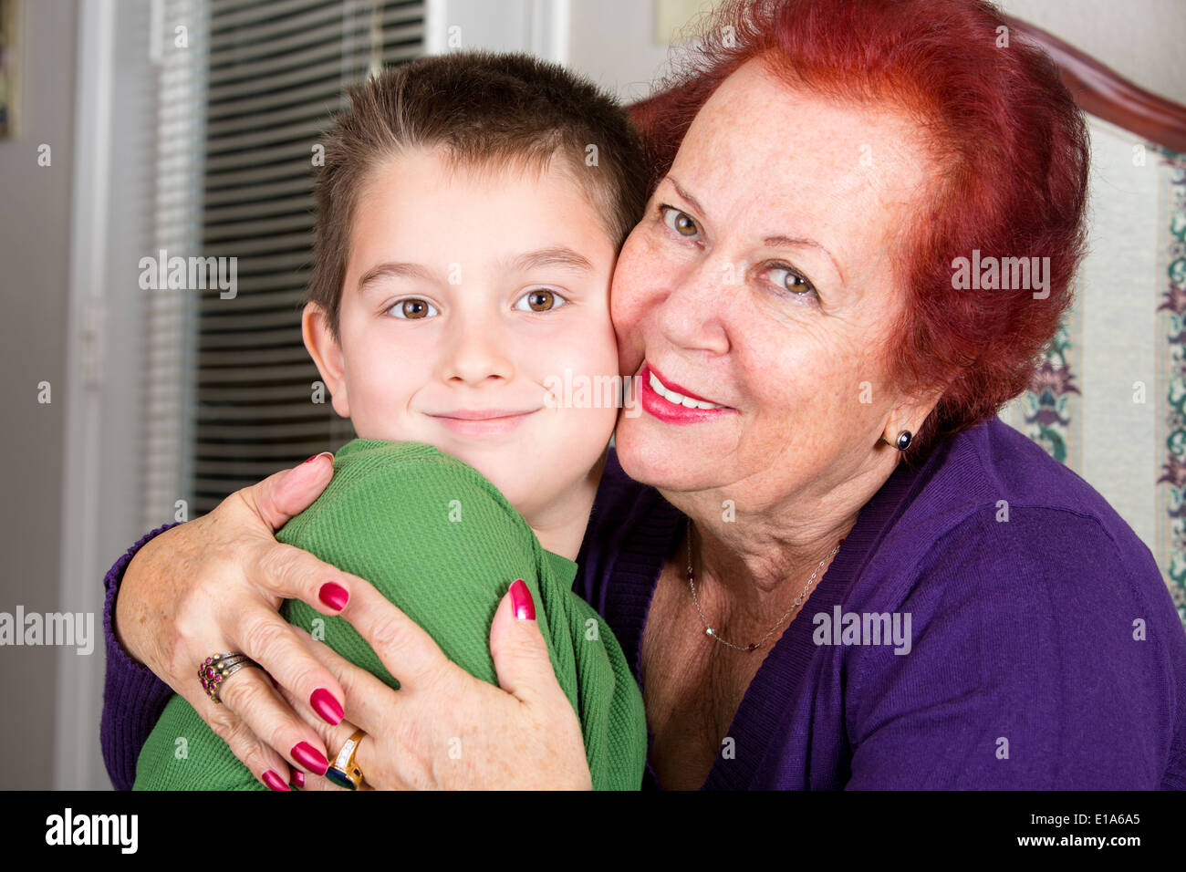 Grandma grandchild hug hi-res stock photography and images - Alamy