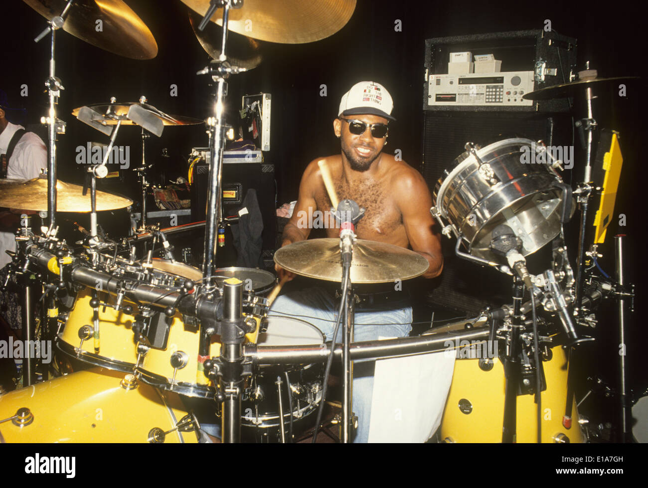 FISHBONE US rock group with Philip Fisher on drums in 1991. Photo ...