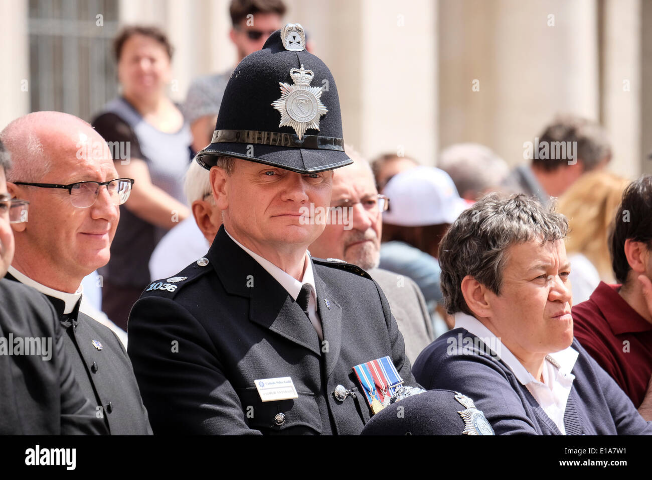 Vatican City. 28th May 2014. A member of The Catholic Police Guild (CPG ...