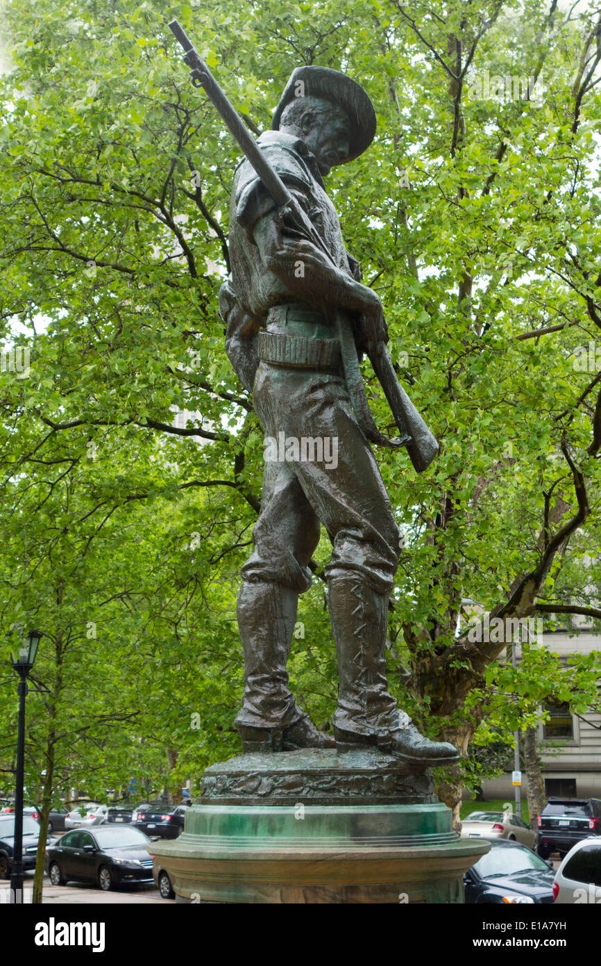 The Hiker Sculpture Besides The Frick Fine Arts Center In Pittsburgh Pa