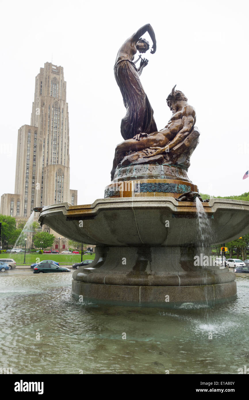 fountain in Schenley park in Pittsburgh PA Stock Photo - Alamy