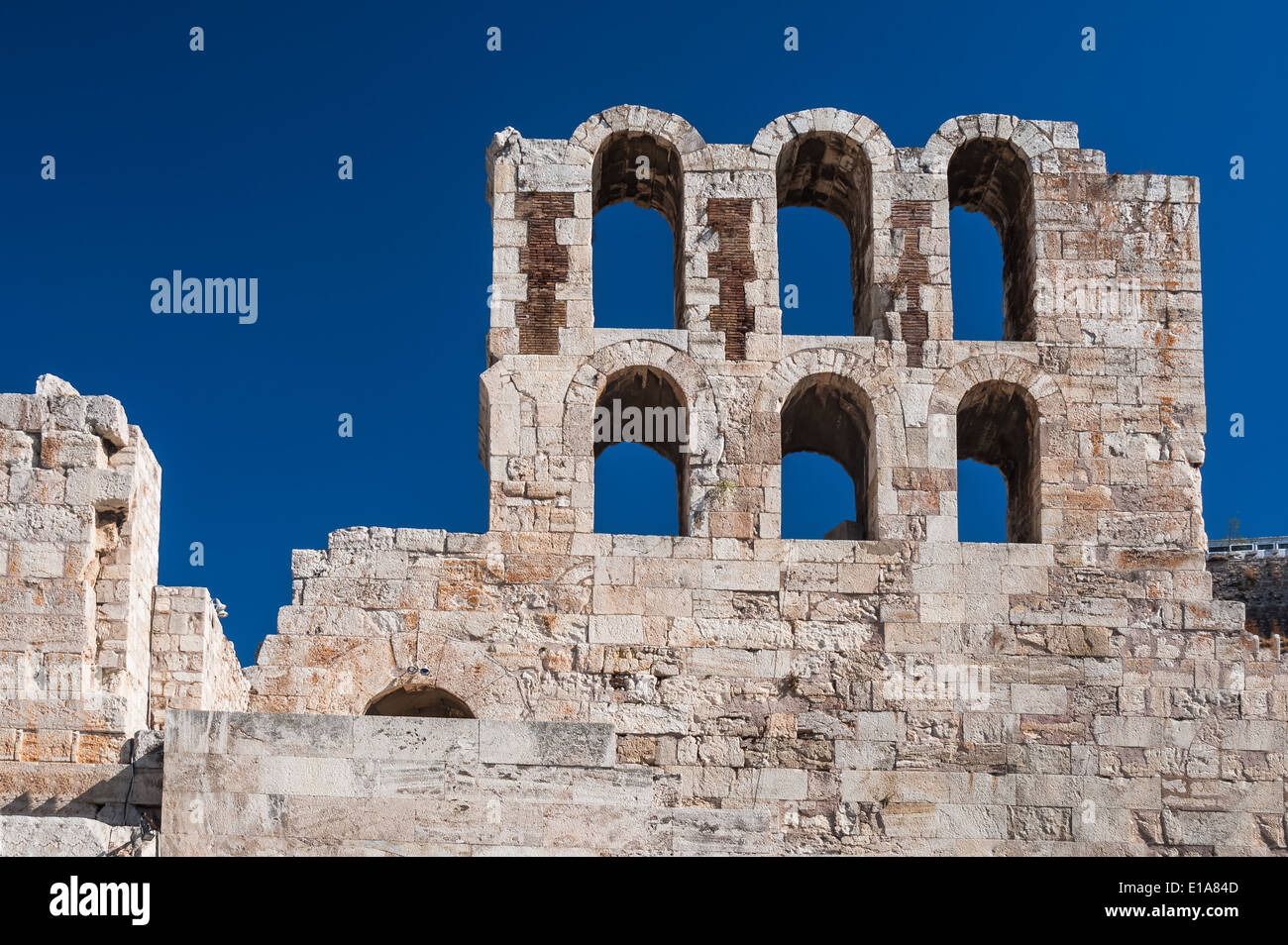 Athens, Greece. Ruins of Odeon Theatre, ancient classical greek ...