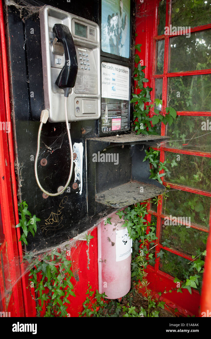 Red telephone box overgrown plants hi-res stock photography and images ...
