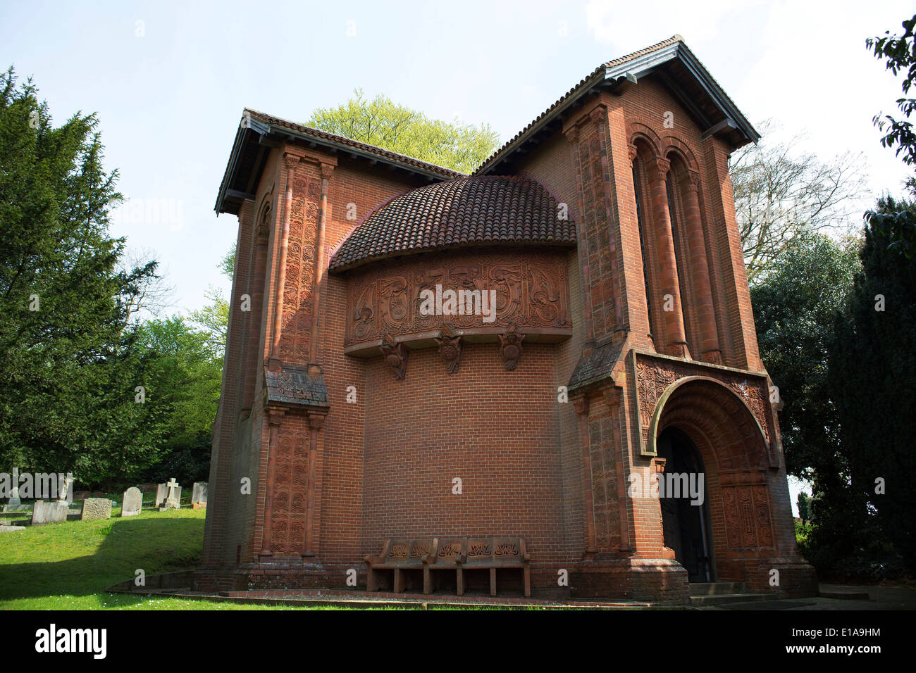 Watts Chapel. Grade 1 listed building in the village of Compton, Surrey ...