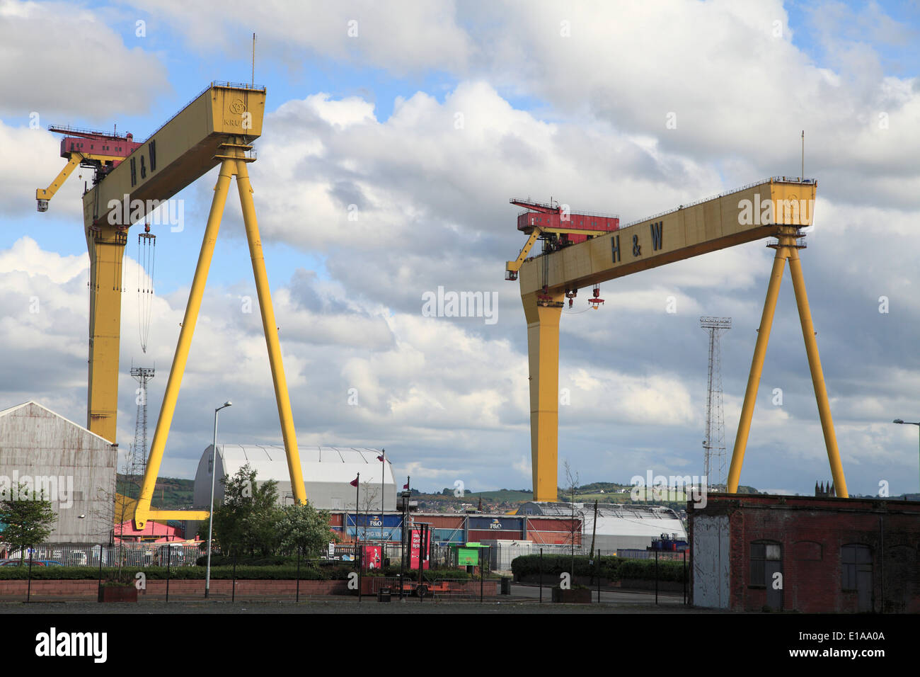 Belfast shipyard cranes hi-res stock photography and images - Alamy