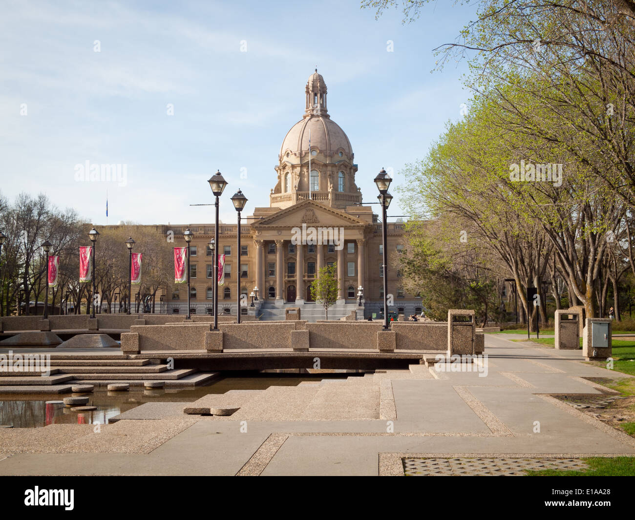A spring view of the Alberta Legislature Building and Alberta ...