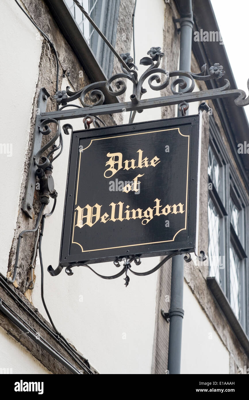 Duke of Wellington pub sign in Southampton Hampshire UK Stock Photo - Alamy