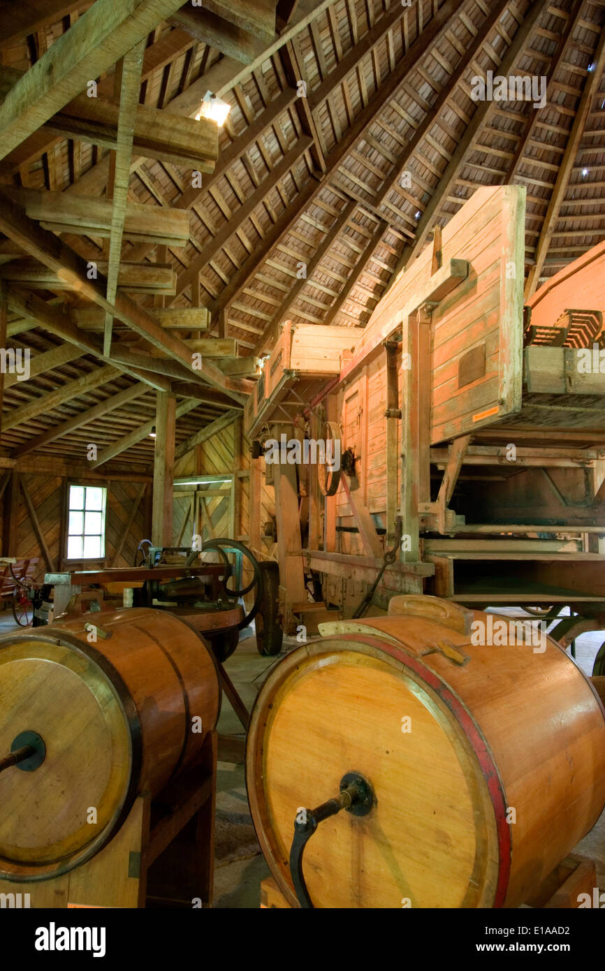 Wooden caskets and farm machinery, El Campanario, German Colonial ...