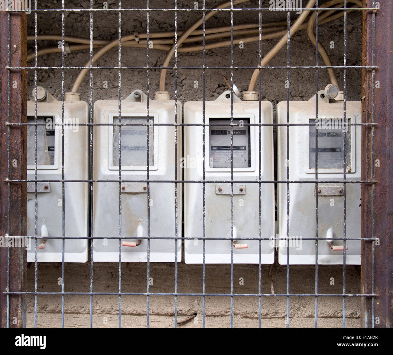 Old electricity meter box hi-res stock photography and images - Alamy