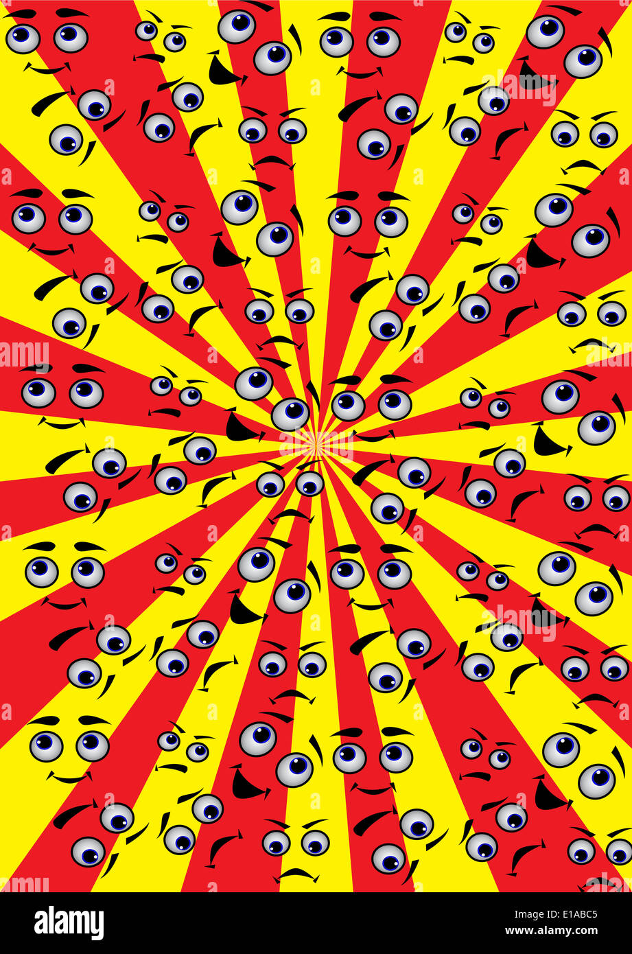 Vector set of eyes with different expressions of emotion Stock Photo ...
