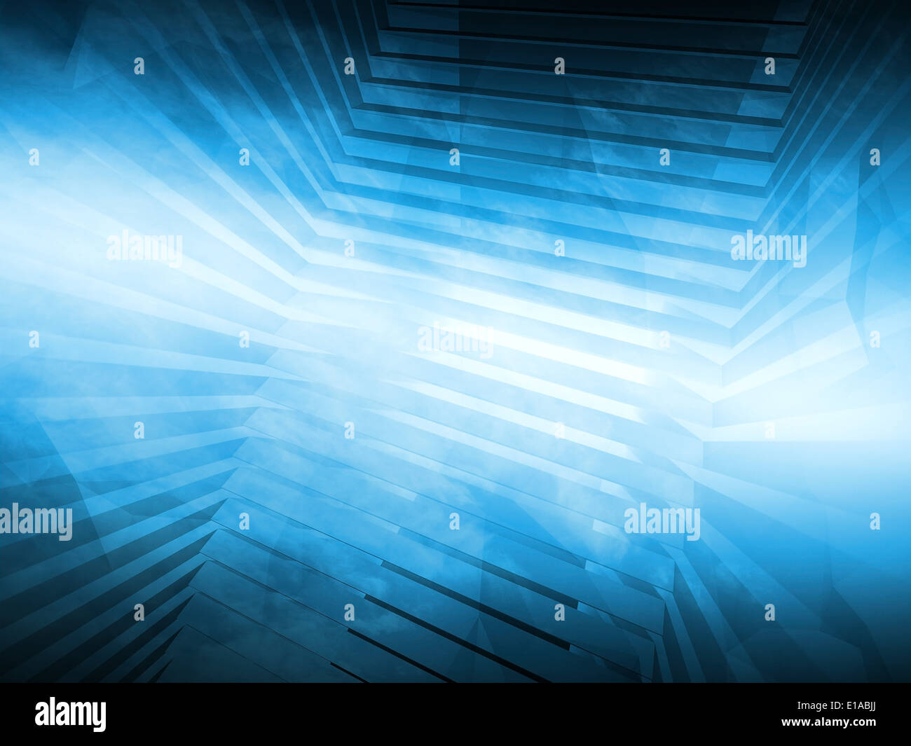 Abstract blue hi-tech background illustration. 3d render Stock Photo ...