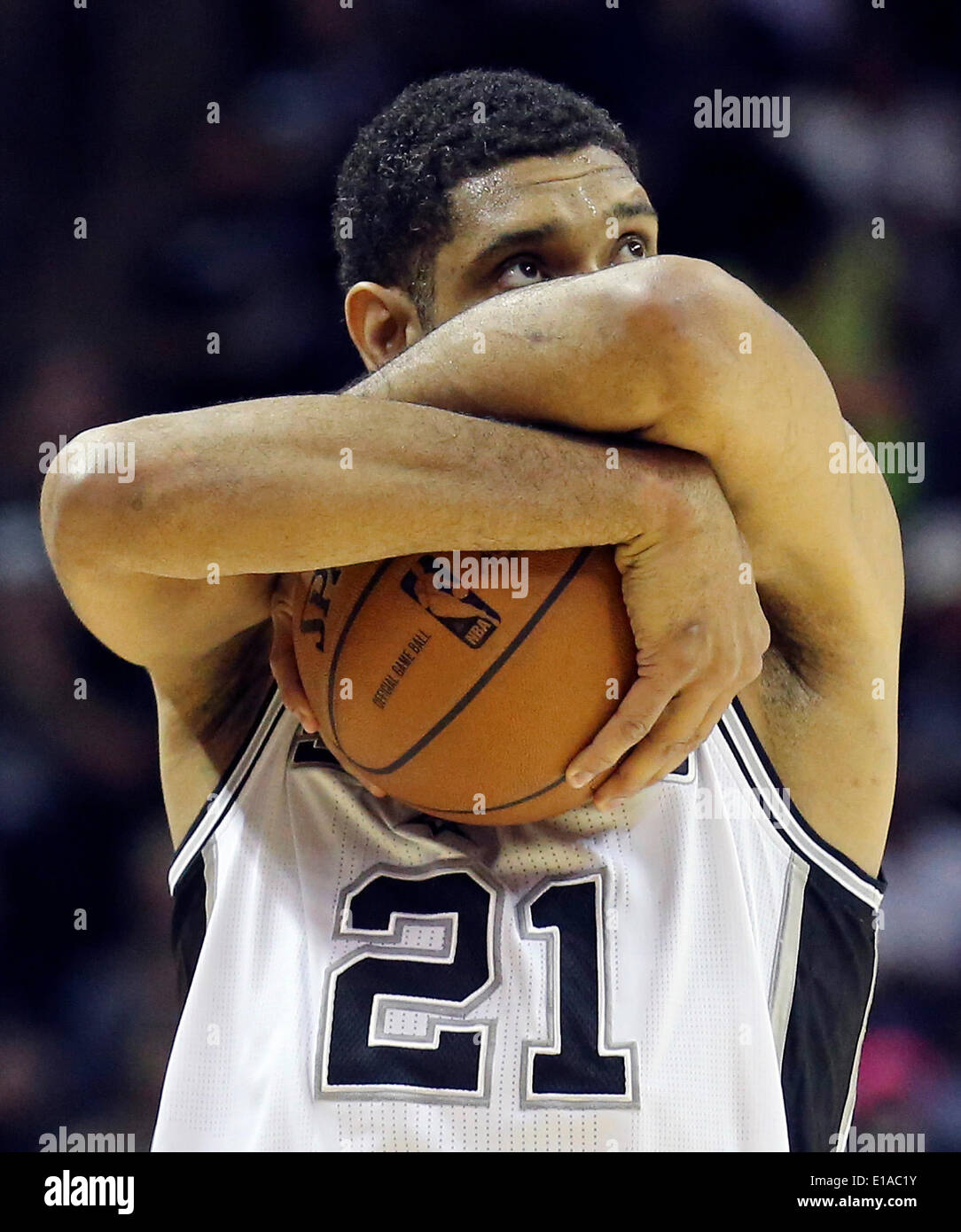 May 21, 2014 - San Antonio, TEXAS, USA - San Antonio Spurs' Tim Duncan ...