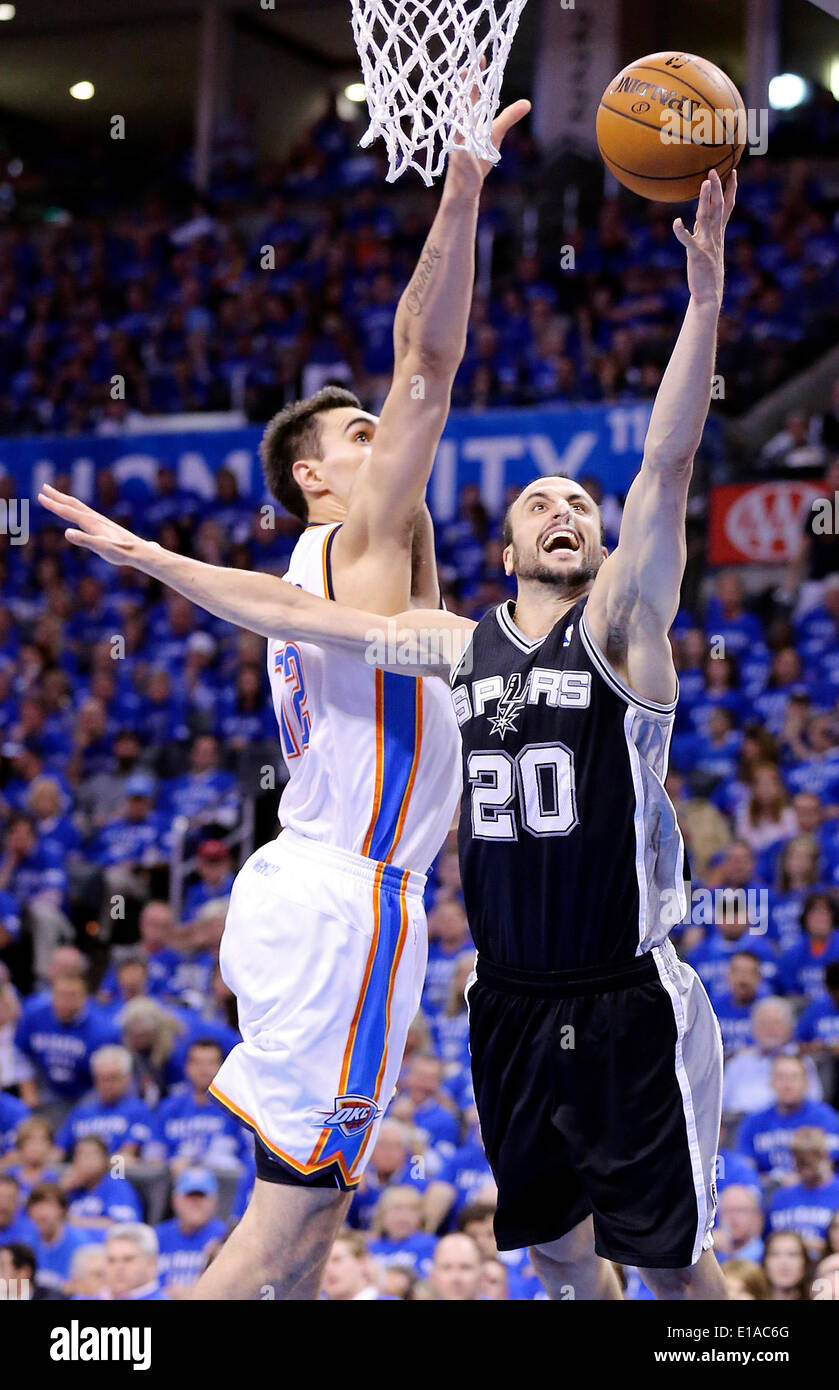 May 25, 2014 - Oklahoma City, OKLAHOMA, USA - San Antonio Spurs' Manu ...