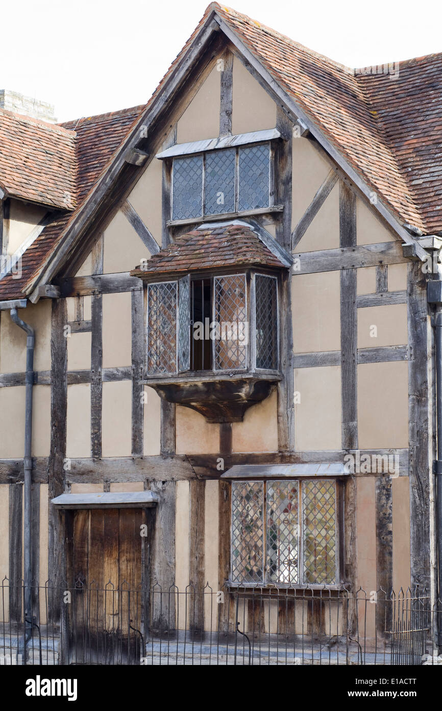 Birth place of William Shakespeare Stratford upon Avon England Stock ...